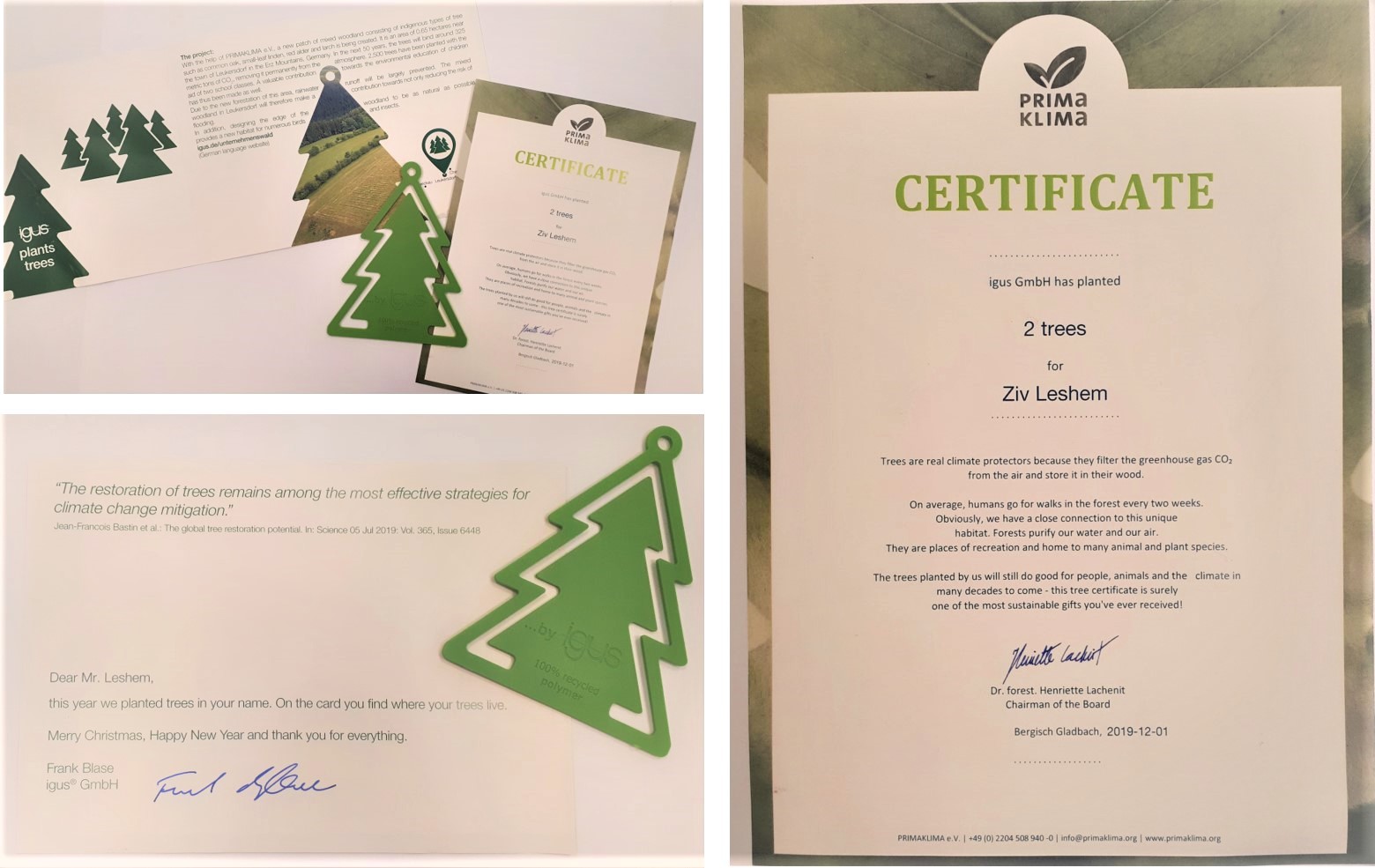 למען איכות הסביבה- חברת IGUS נטעה עצים בשם קונלוג - קונלוג